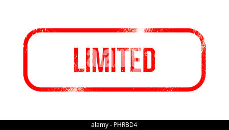 limited red grunge vintage stamp isolated on white background Stock ...