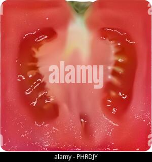 square-shaped tomato on white background Stock Vector Image & Art - Alamy