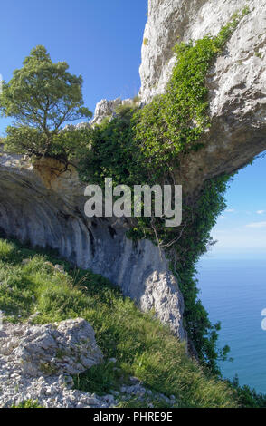 Cantabria, Liendo municipality,rock formation called Ojo del Diablo ...