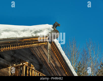 Russian Traditional wooden architecture - Chudsky konek Stock Photo - Alamy