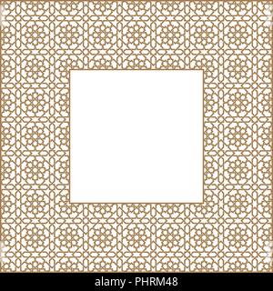Islamic square tile pattern on white, vector art design Stock Vector ...
