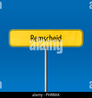 Remscheid - town sign, place name sign Stock Photo - Alamy