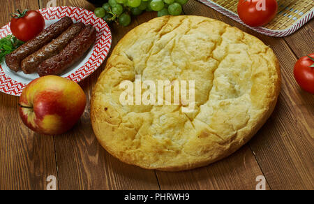Turkmen Choregi , Traditional Turkmen bread, Top view Stock Photo - Alamy