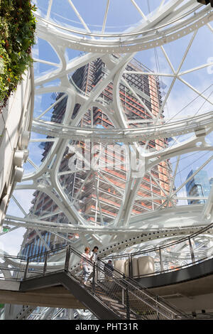 Seattle, Washington: The Amazon Spheres under construction at the ...