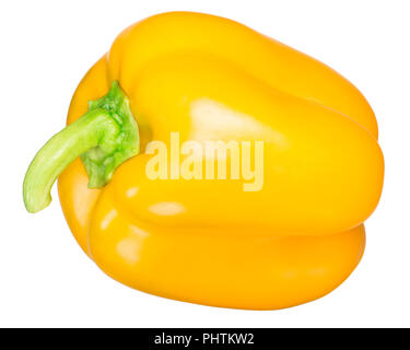 Golden California Wonder sweet bell pepper (Capsicum annuum), whole pod ...