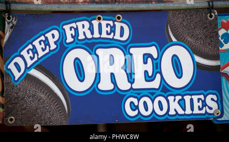 Sign for Deep Fried Oreo and Chocolate Covered Bacon. Canfield Fair ...