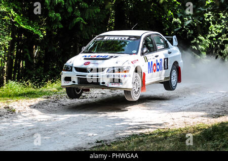 Mitsubishi Lancer Evo Rally Car Stock Photo - Alamy