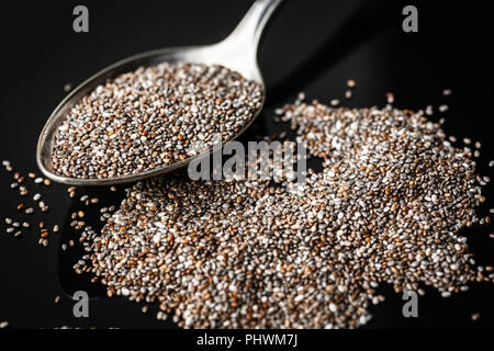 Chia seeds on a spoon Stock Photo - Alamy
