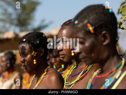 Mudimba tribe women hairstyles, Cunene Province, Cahama, Angola Stock ...
