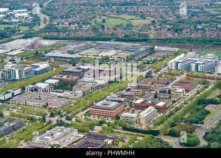 aerial view of Milton Keynes town in Buckinghamshire Stock Photo ...
