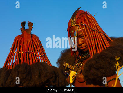 Married himba tribe women, Cunene Province, Oncocua, Angola Stock Photo ...