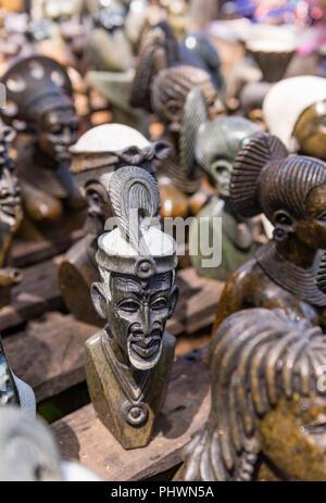 Stone sculptures seen at an arts and crafts market in Zimbabwe Stock ...
