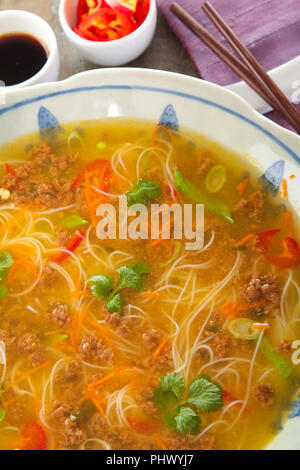 traditional Chinese Yuk sum yuk sum noodle broth Stock Photo - Alamy