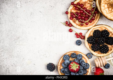 Pancakes border background Stock Photo - Alamy