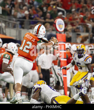 Arlington, TEXAS, USA. 2nd Sep, 2018. LSU Defensive end #92 ''NEIL ...