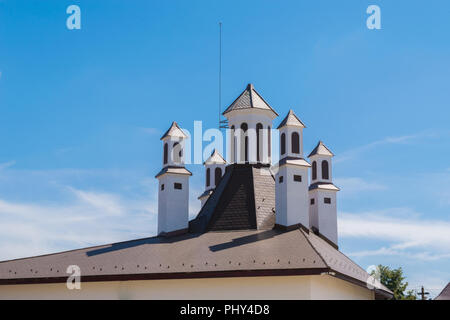 Building with modern pointed roof architecture in Antwerp Belgium Stock ...