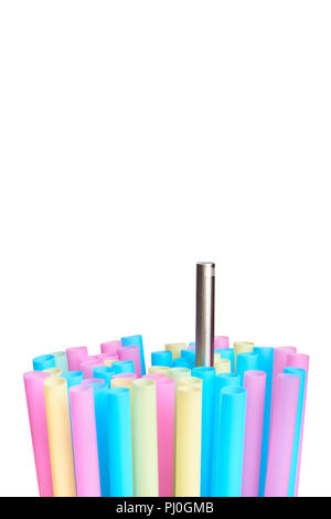 Colorful reusable metal straws on dark background. Zero plastic concept ...