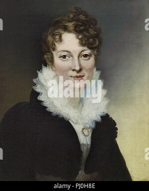 Jensen Christian Albrecht - Lady with White Empire Dress with Lace ...