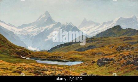 Jespersen Henrik Gamst - Scene from the Alps with Snow Covered ...