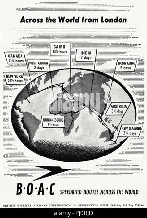 British overseas airways corporation advert in a magazine 1969 Stock ...