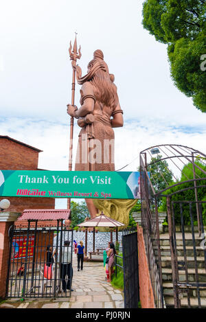Sanga, Nepal - July 16, 2018 : Kailashnath Mahadev Statue is the world ...