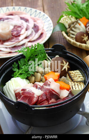 botan nabe, wild boar hot pot, japanese food Stock Photo - Alamy