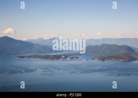 Aerial view of Nelson Island during a sunny summer day. Taken in ...