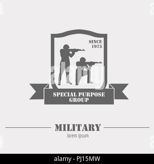 Military and armored vehicles logos and badges. Graphic template ...