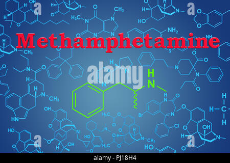 Methamphetamine drug molecule Stock Photo - Alamy