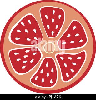 delicious tasty fruit grapefruit cartoon vector illustration graphic ...