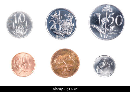 South African currency coins, South Africa Stock Photo - Alamy