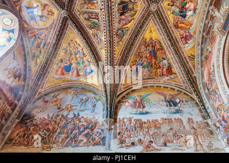 Fresco painting by Luca Signorelli (1499), Orvieto Cathedral, Orvieto ...