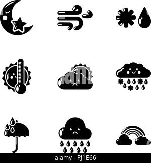 Damp icons set. Simple set of 9 damp vector icons for web isolated on ...