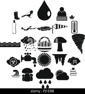 Haziness icons set, simple style Stock Vector Image & Art - Alamy