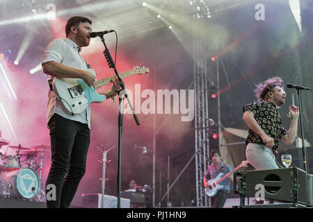 Rory Clewlow, Rob Rolfe, Rou Reynolds and Chris Batten of Enter Shikari ...