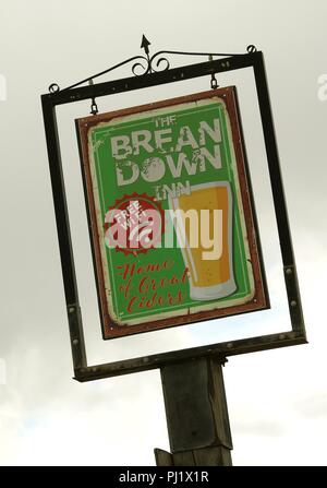 Brean Down Inn in the village of Brean near the seaside town of Burnham ...