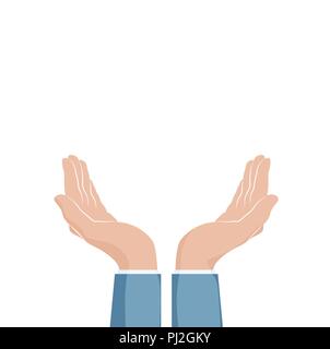 Supporting hands illustration Stock Vector Image & Art - Alamy