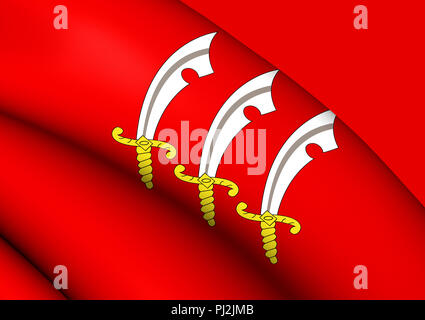 3D Flag of Essex, England. 3D Illustration Stock Photo - Alamy