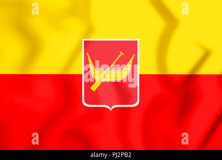 3D Flag of Lodz, Poland. 3D Illustration Stock Photo - Alamy