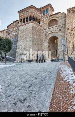Etruscan Arch (Porta Augusta), Perugia, Perugia Province, Umbria Region ...