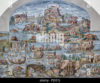 Nilotic Mosaic, Hellenistic art (1st century BC), Archaeological Museum ...