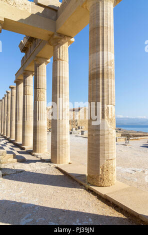 Roman Temple, Acropolis of Lindos, Lindos, Rhodes, Dodecanese, Greece ...