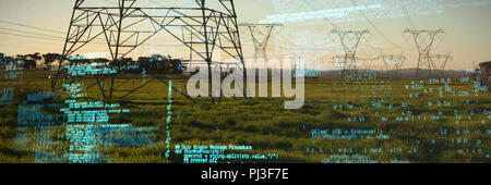 Composite image of blue codes Stock Photo - Alamy