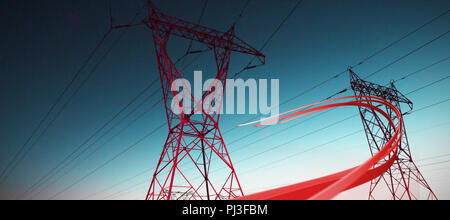 Composite image of grey line design Stock Photo - Alamy