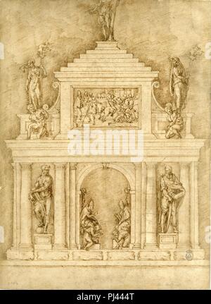 'Proyecto para las sepulturas de León X y Clemente VII' by Baccio ...