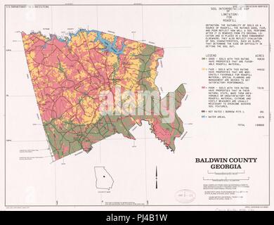Baldwin County, Georgia - soil interpretive map of limitations for ...
