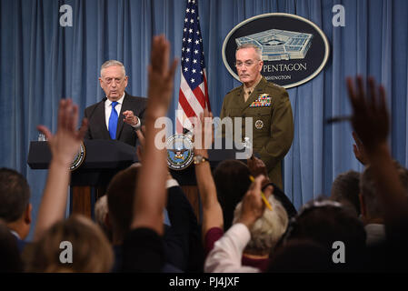 Marine Corps Gen. Joseph F. Dunford Jr., 19th Chairman of the Joint Chiefs of Staff,meets with U ...