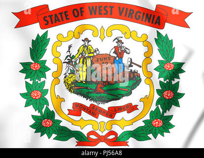 A cartoon illustration of the state of West Virginia smiling Stock ...