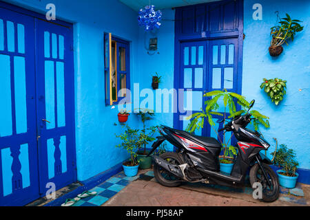 Kampung Biru Arema is a traditional village in Malang, Indonesia Stock ...
