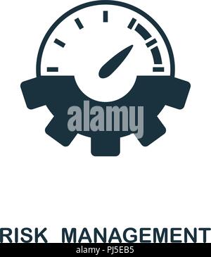 Risk Management icon. Monochrome simple Risk Management icon for ...